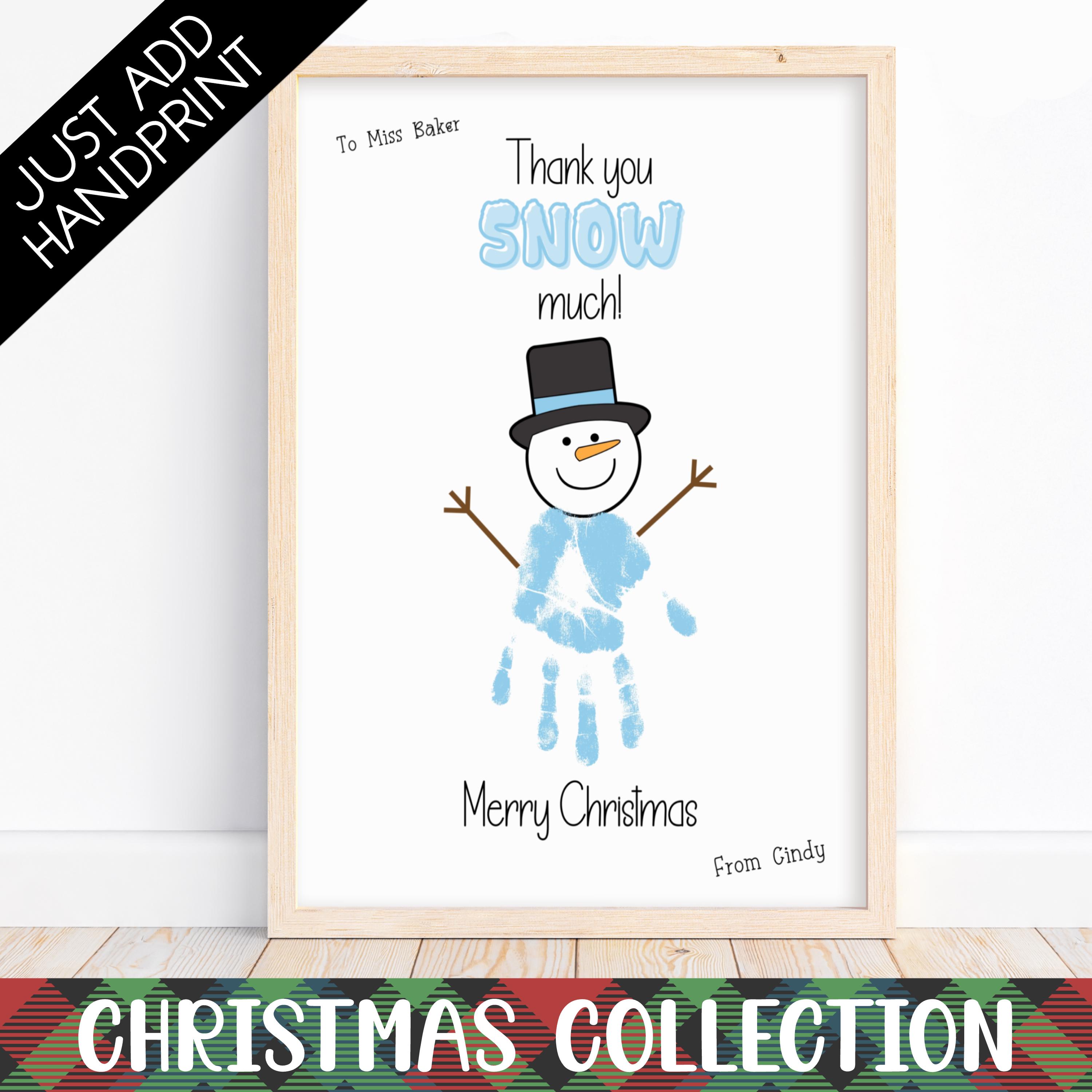 Snowman Handprint Art | Holiday DIY Kids Craft | Christmas Keepsake ...