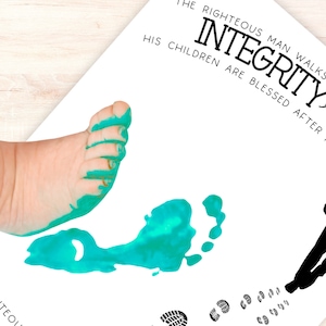 Fathers Day Bible Footprints Craft | Christian Father's Day Keepsake ...
