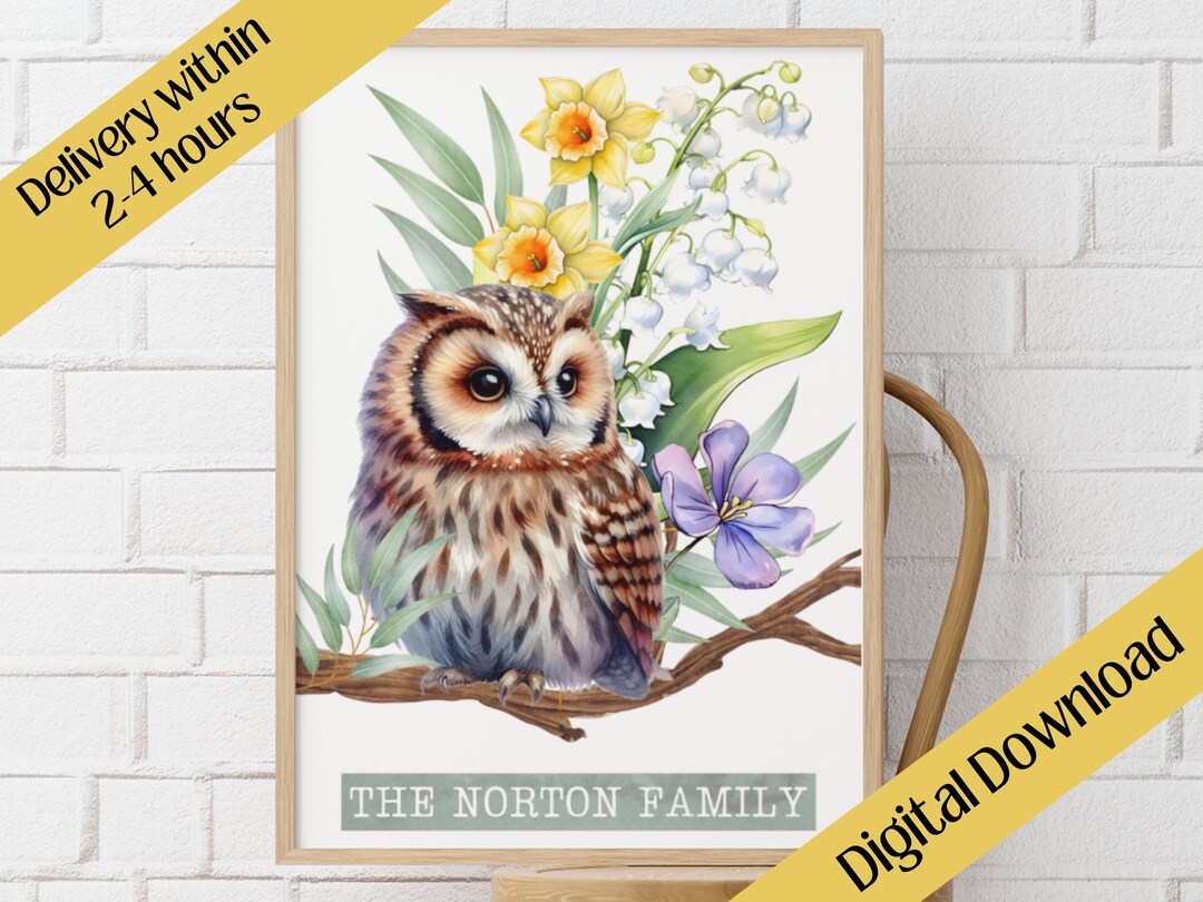 Custom Birth Month Flowers & Birth Birds Personalised Family Bouquet ...