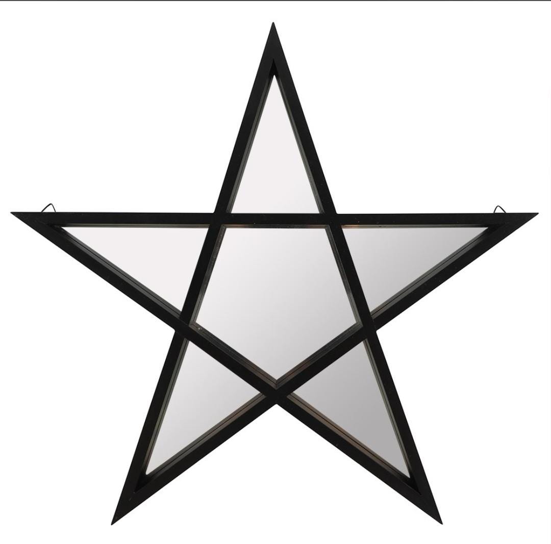 Pentagram Shelf Mirror - Etsy