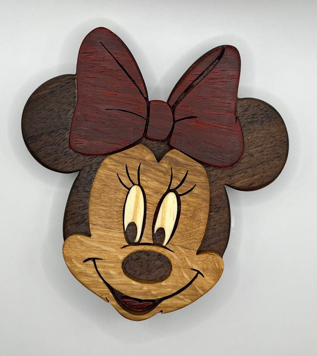 Minnie Mouse Handmade Natural Wood Baby Rattle - Etsy