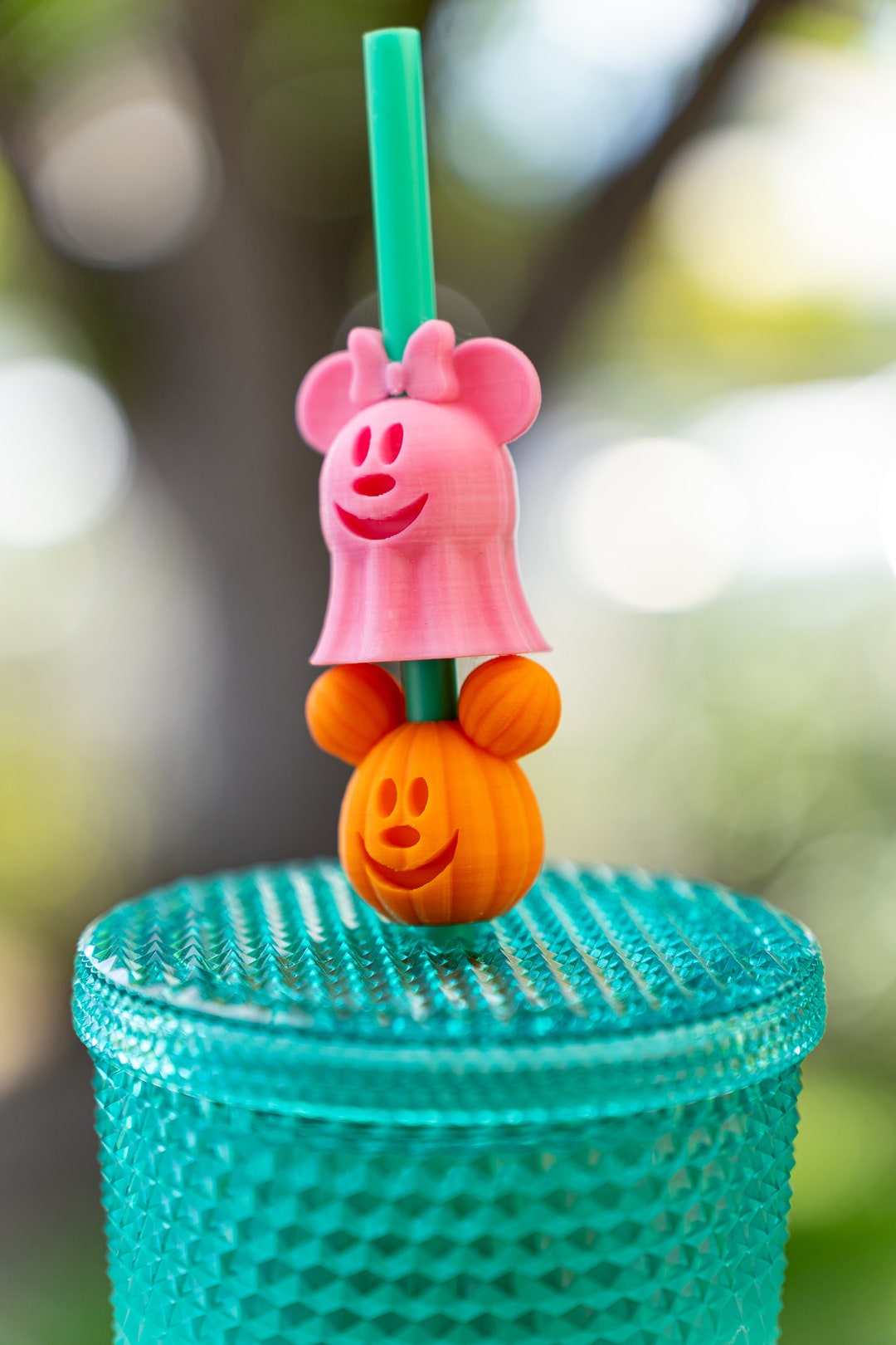 Mickey Ghost Straw Topper - Etsy