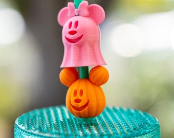 Disney Halloween Mickey Ghost Straw Charm Topper, Mickey Ghost Straw ...
