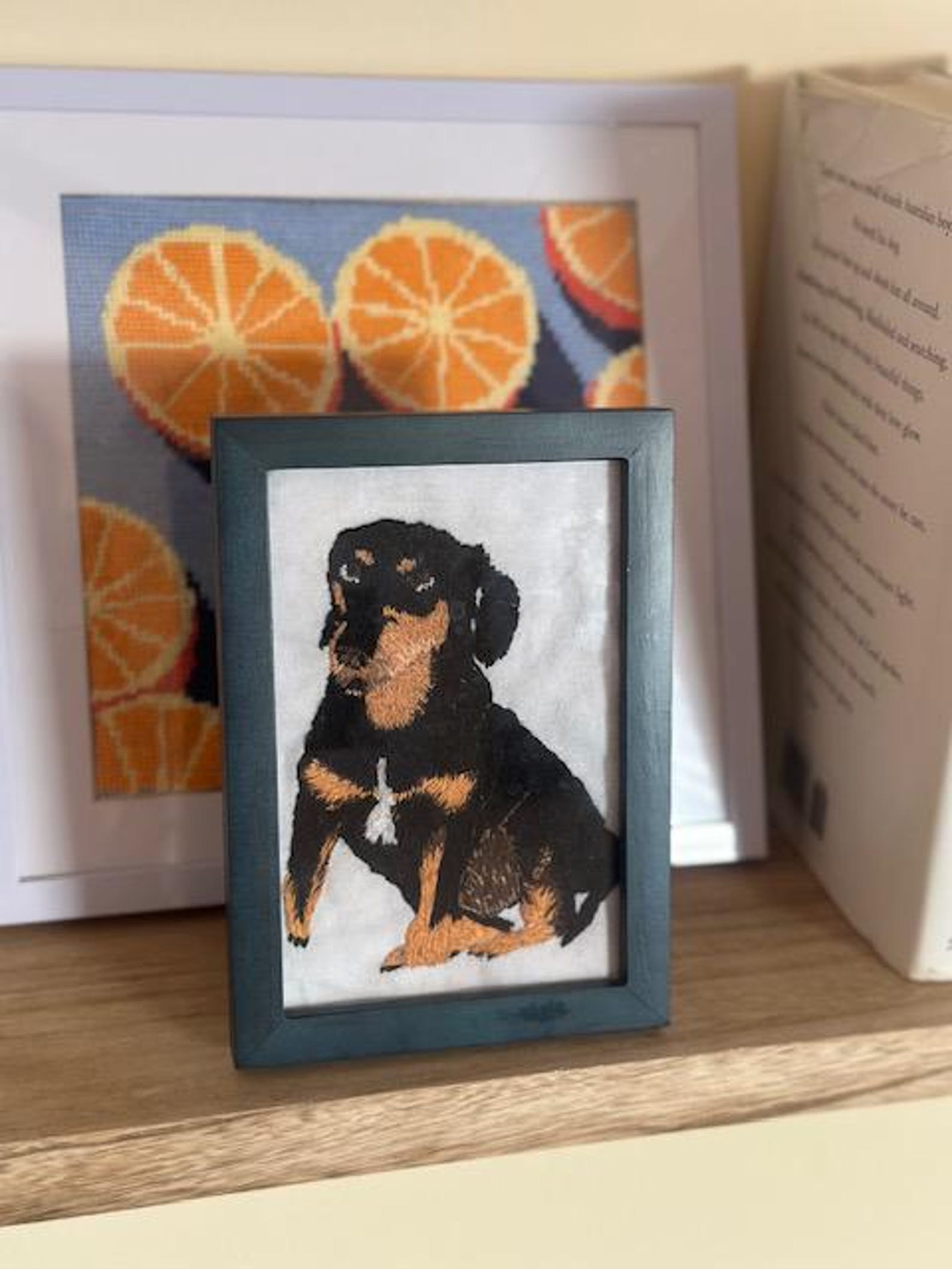 Custom Hand-embroidered Pet Portrait Unique Personalized Art for Pet ...