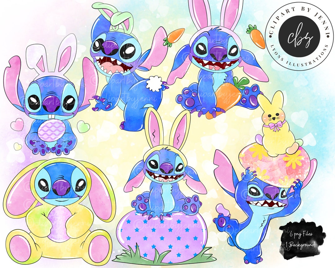 Watercolour Stitch Easter Clipart Bundle / Easter Stitch PNG Printable ...
