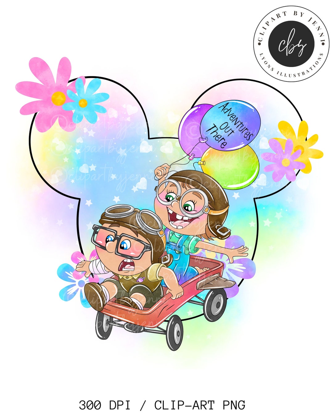 Acuarela UP Carl & Ellie Clipart / Up Carl Ellie 300 Dpi Sublimación ...