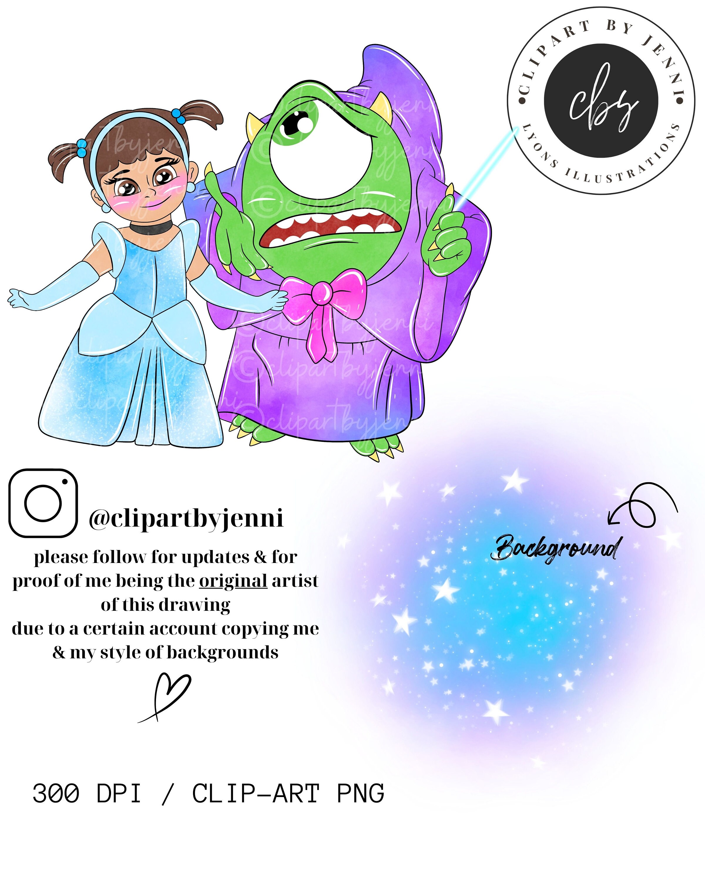 Watercolour Monsters Inc Boo Clipart / Boo Clipart / Monsters Inc Boo ...