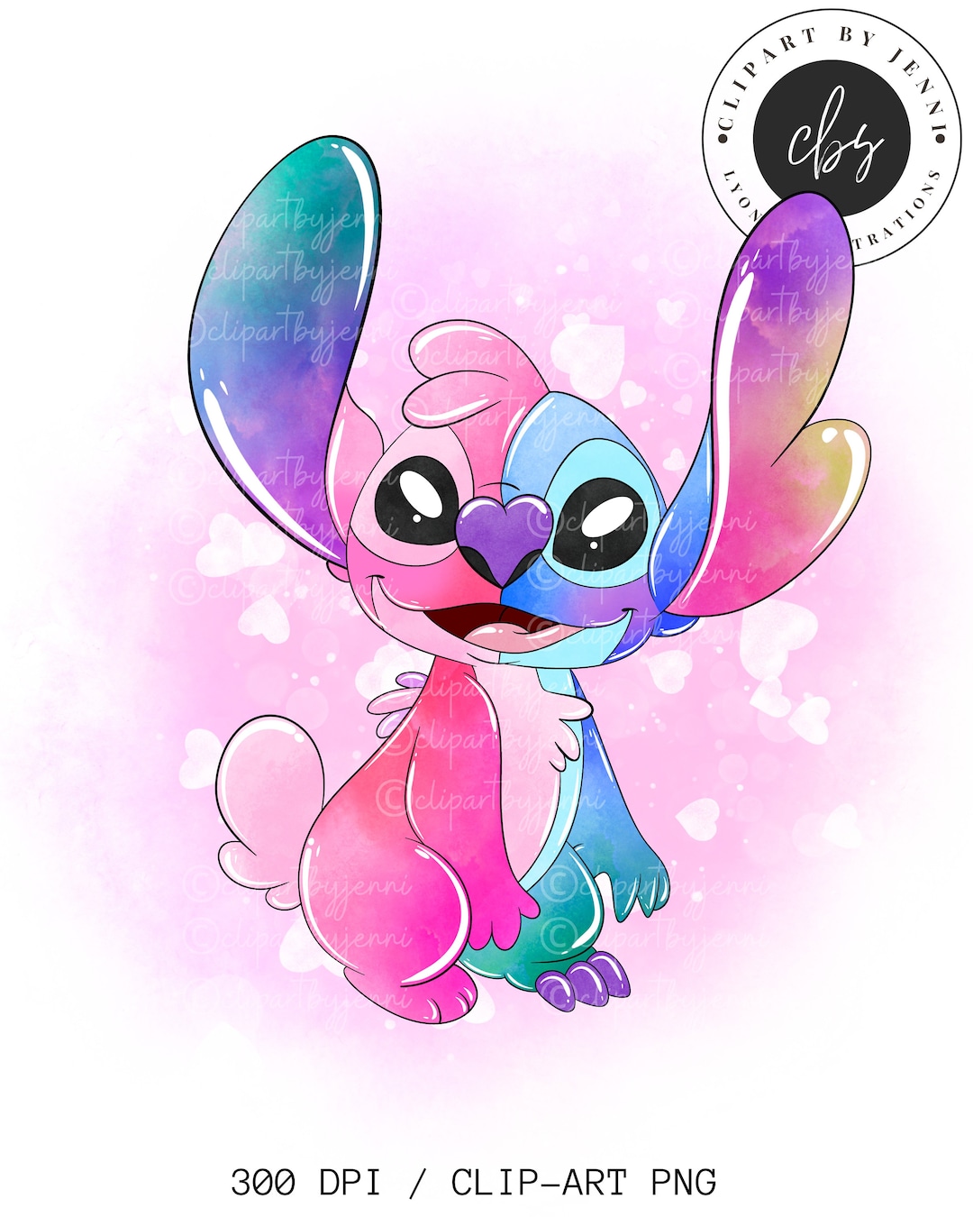 Watercolour Stitch Angel Clipart Lilo And Stitch Clipart Stitch 0444