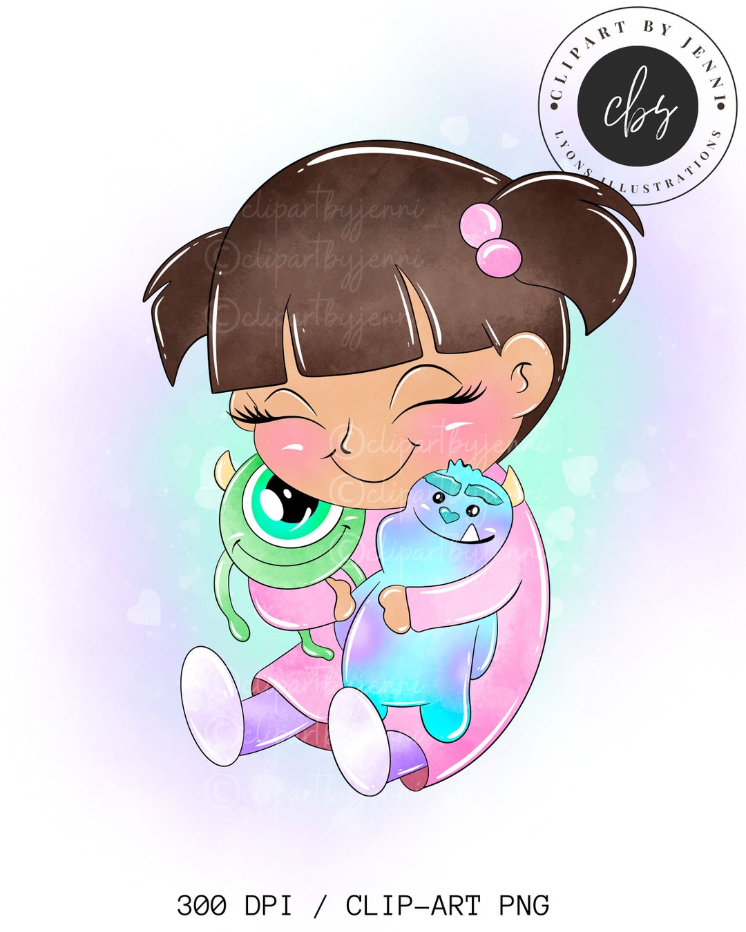 Watercolour Monsters Inc Boo Clipart / Boo Clipart / Monsters Inc Boo ...