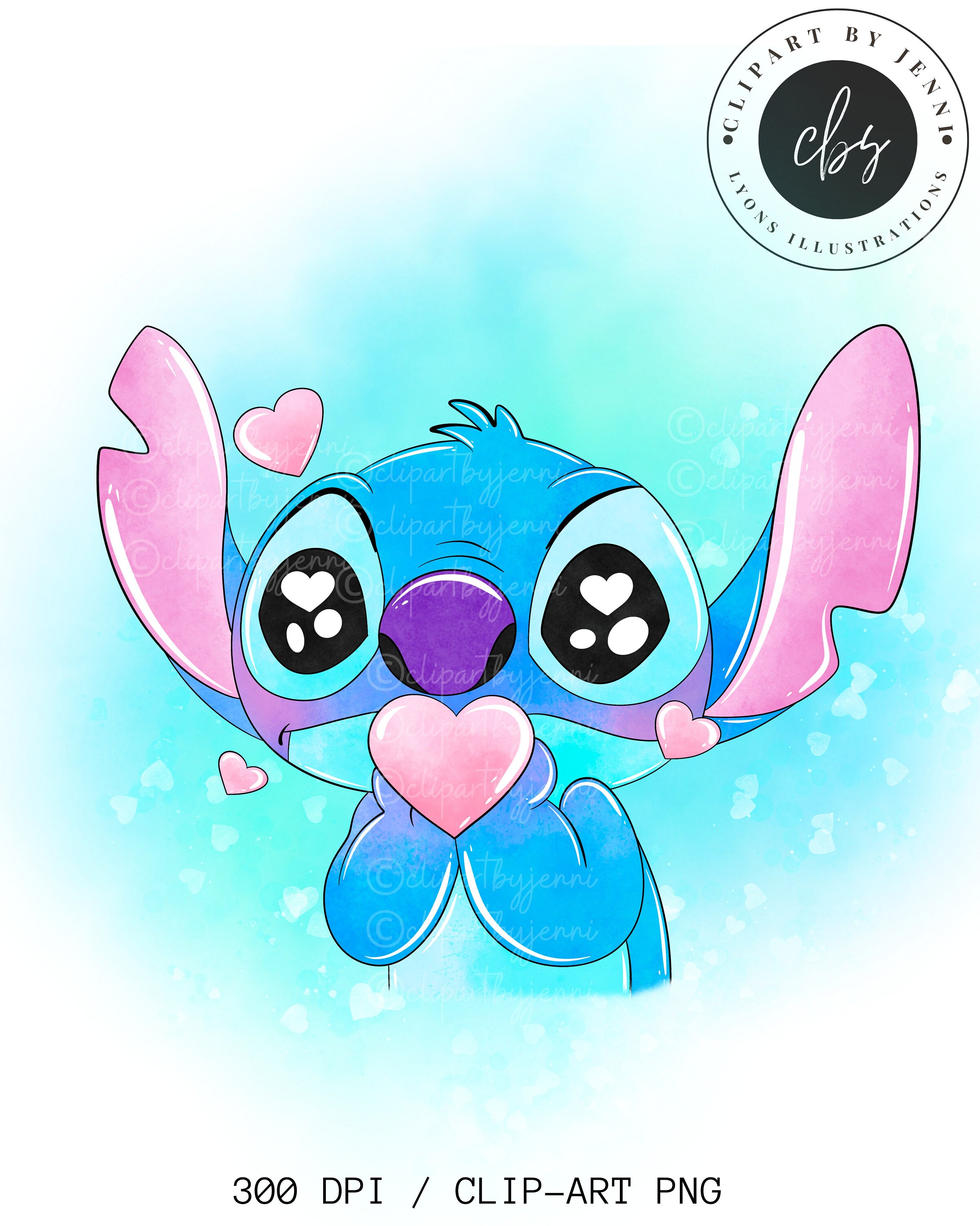 Watercolour Stitch Clipart / Stitch PNG Digital Printables / Lilo ...