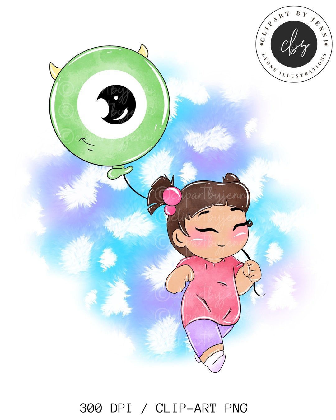 Watercolour Monsters Inc Boo Clipart / Boo Clipart / Monsters Inc Boo ...