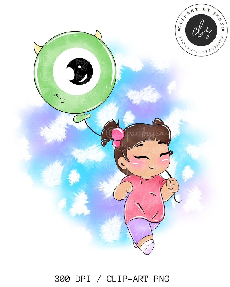 Watercolour Monsters Inc Boo Clipart / Boo Clipart / Monsters Inc Boo ...