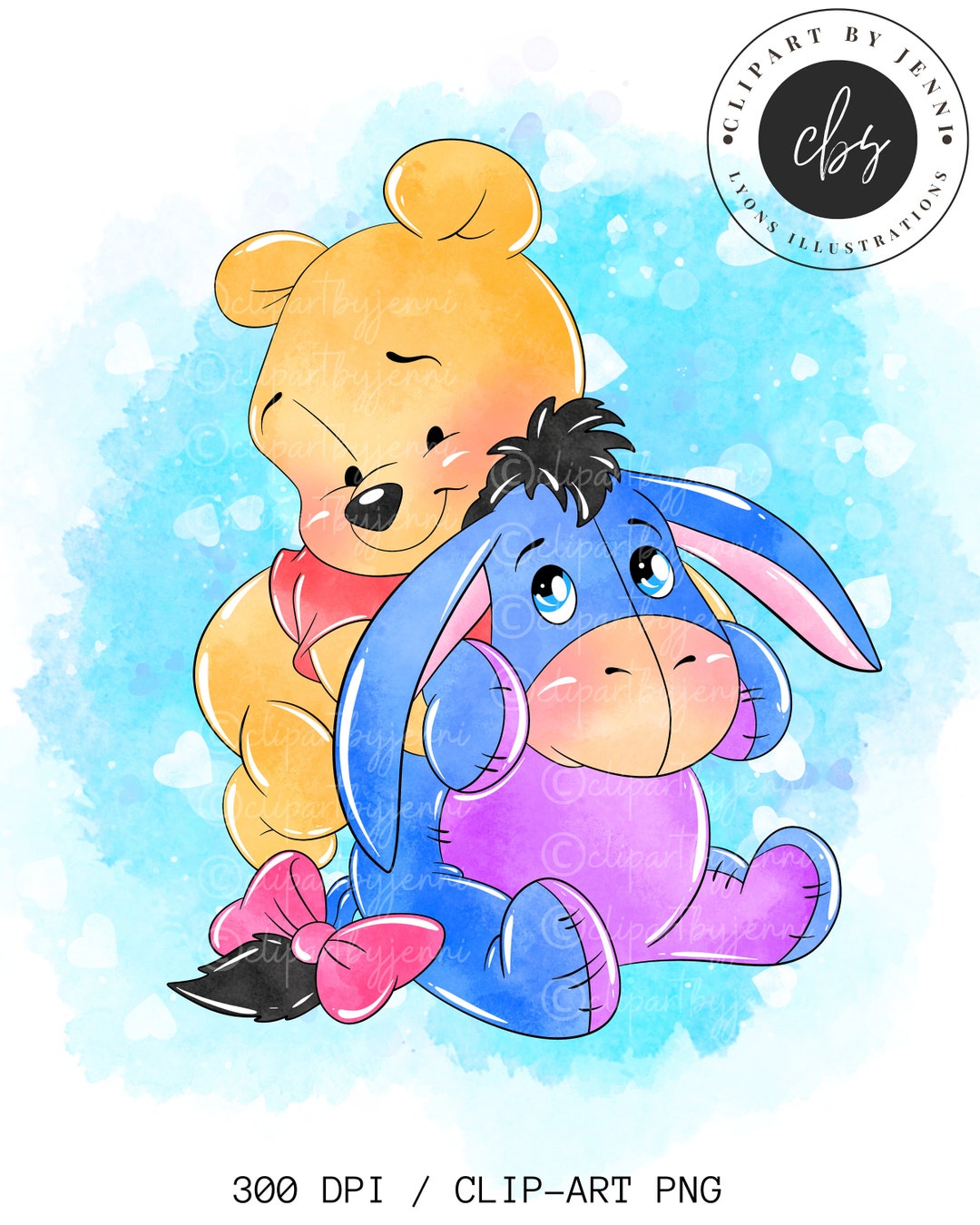 Acuarela Winnie The Pooh & Eeyore Clipart / Vivero Winnie The Pooh y ...