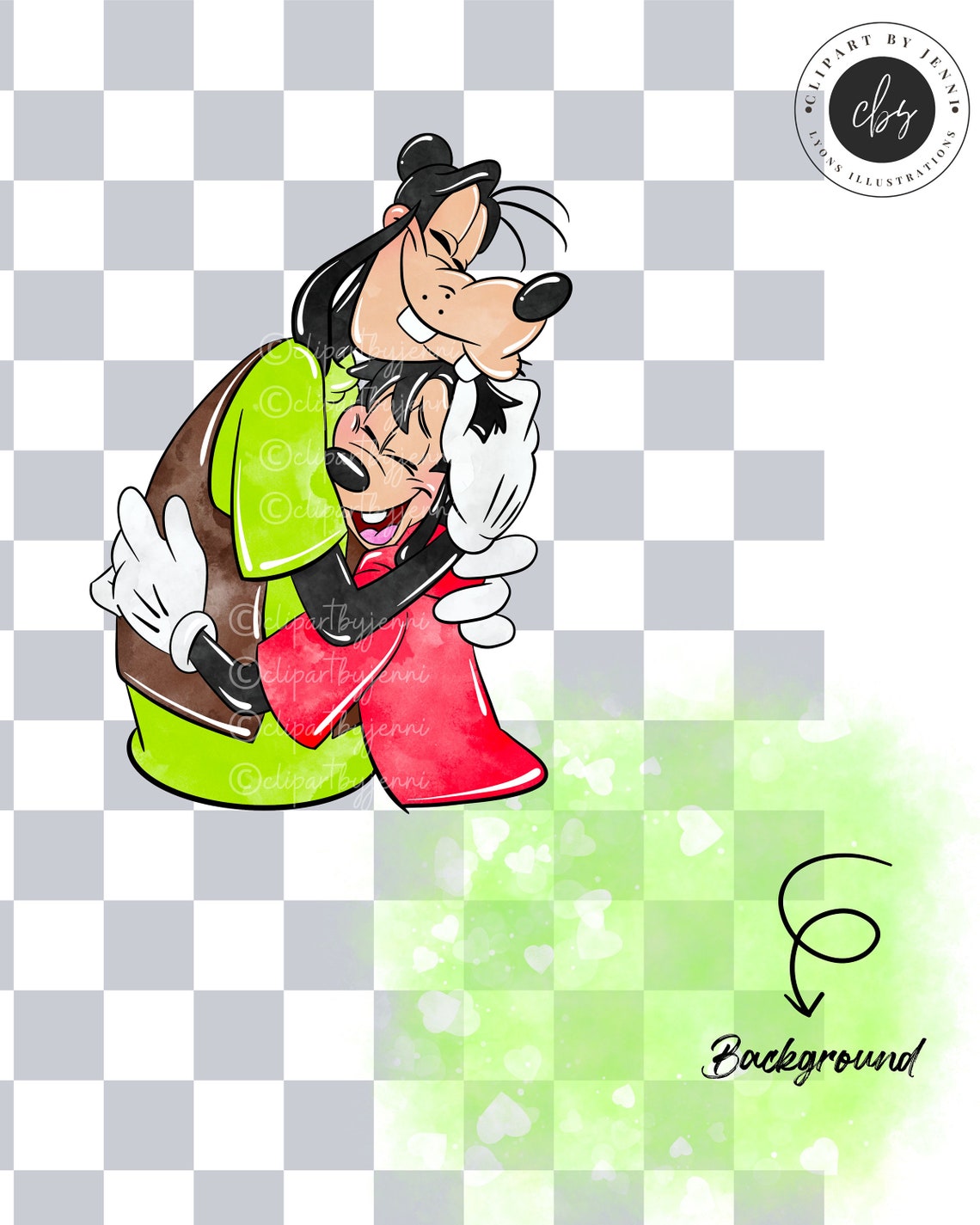 Watercolour Goofy & Max Goofy Movie Clipart / A Goofy Movie Printable ...