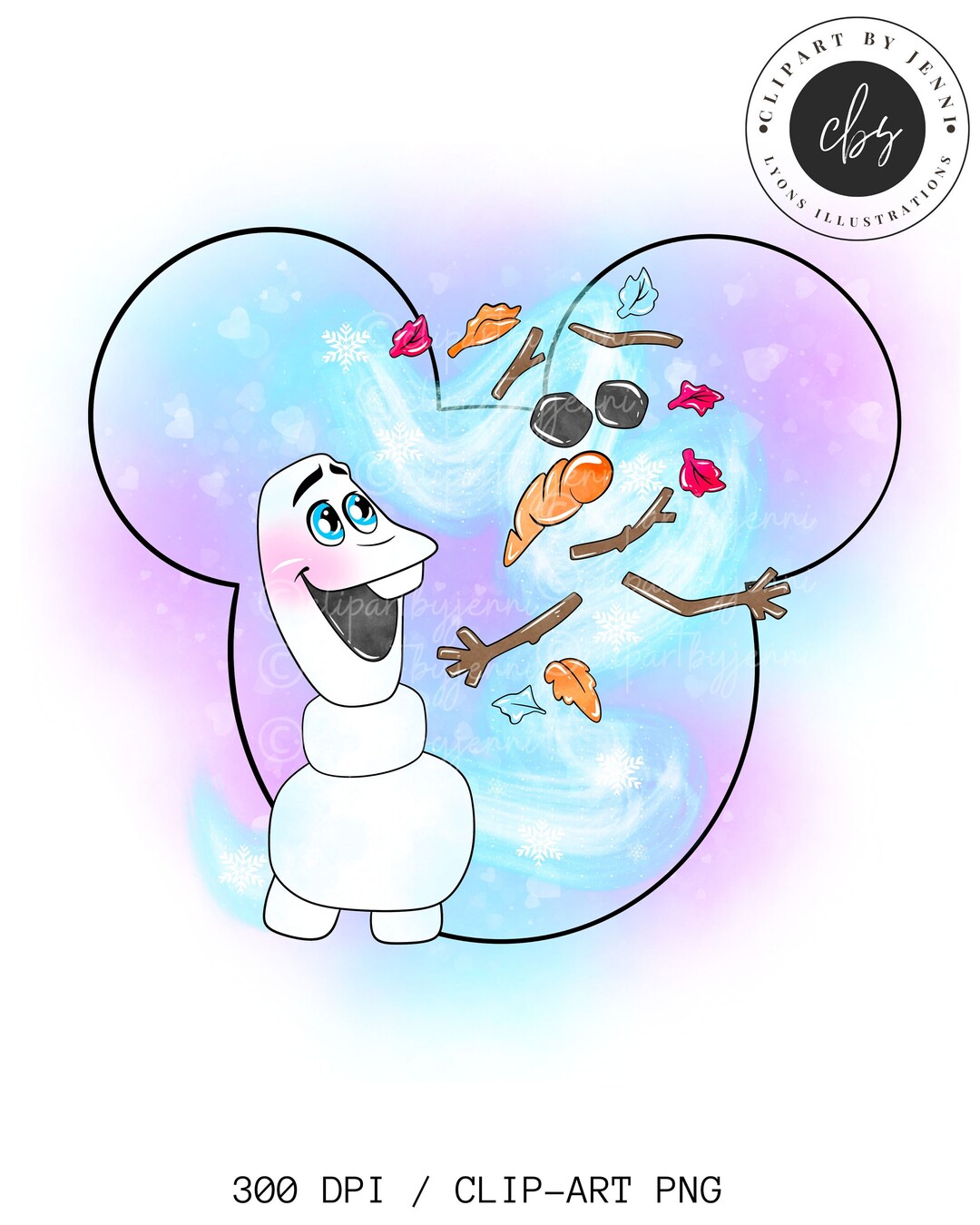Watercolour Olaf Autumn Clipart / Olaf Autumn 300 Dpi Digital Download ...