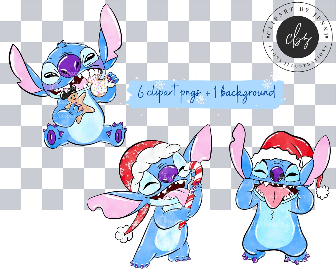 Stitch Watercolour Christmas Bundle Set / Christmas Stitch Printable ...