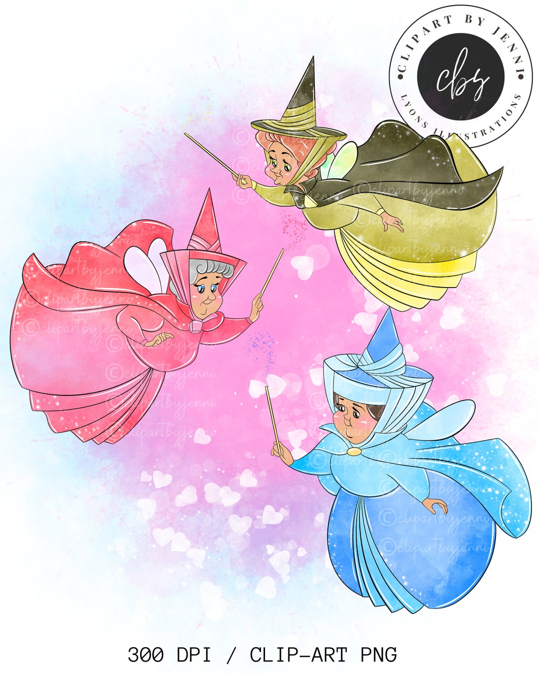 Acuarela Bella Durmiente Clipart / Bella Durmiente Hadas Clipart ...