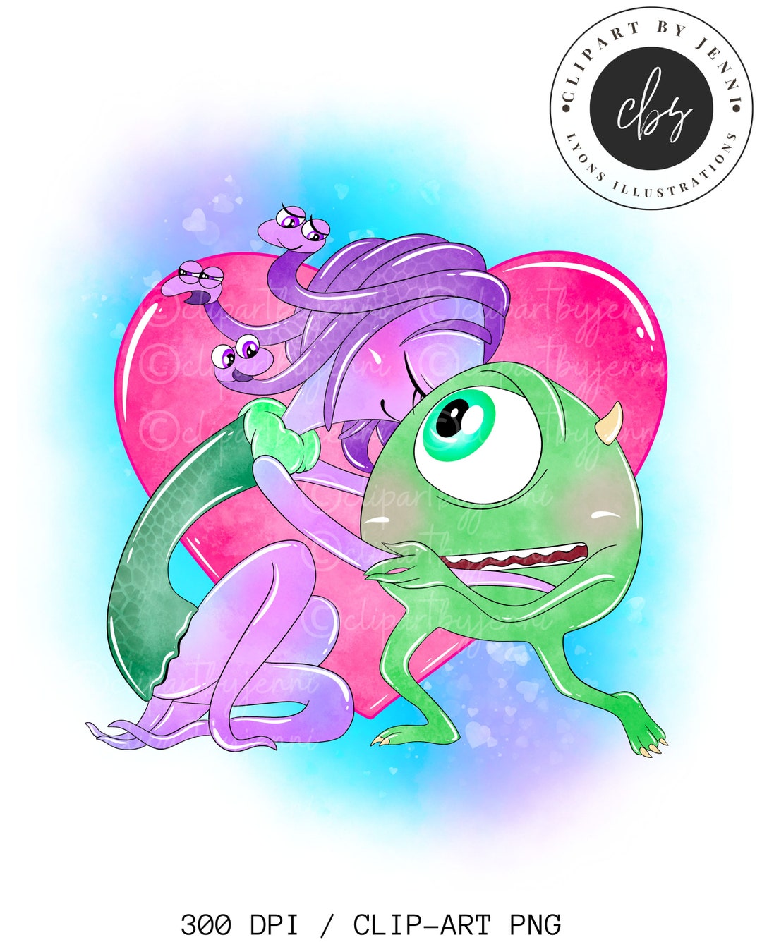 Watercolour Monsters Inc Celia and Mike Clipart / Monsters Inc Mike ...