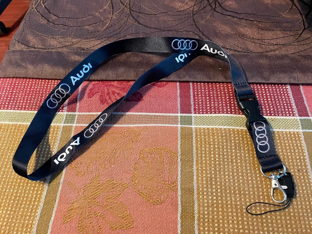 AUDI Logo Emblem Nameplate Black Lanyard for Keys ID Card - Etsy