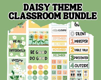 BUNDLE Calendar Months and Numbers Rainbow Themed Classroom - Etsy