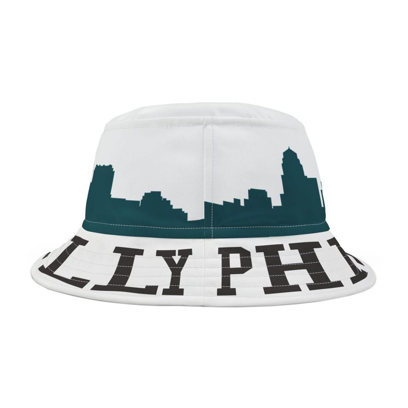 White Philly Cityscape Bucket Hat (AOP) - Etsy