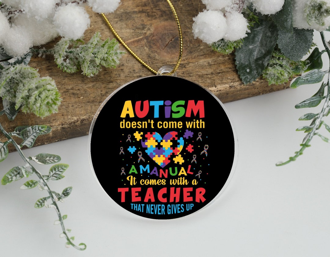 Autism Teacher Gift,puzzle Piece Christmas Ornament,autism Awareness ...