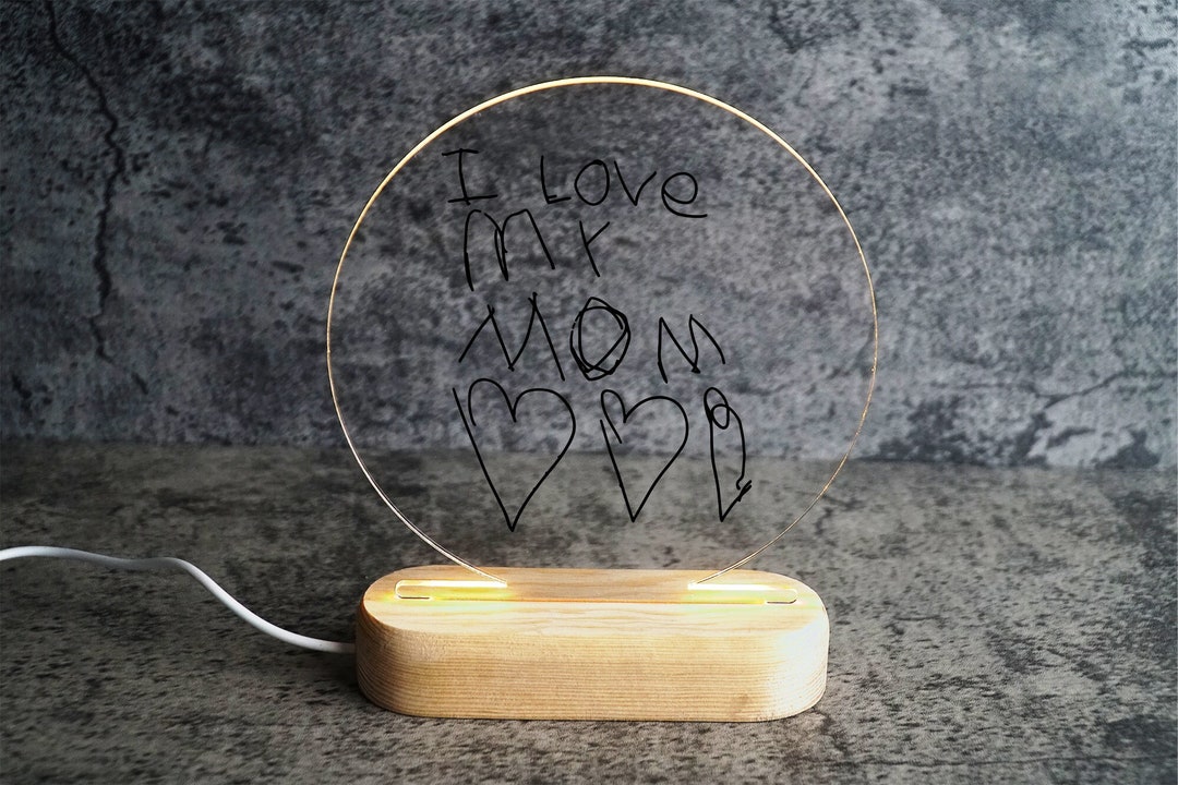 Personalized Kids Hand-drawn Night Light,custom Handwriting Transferred ...