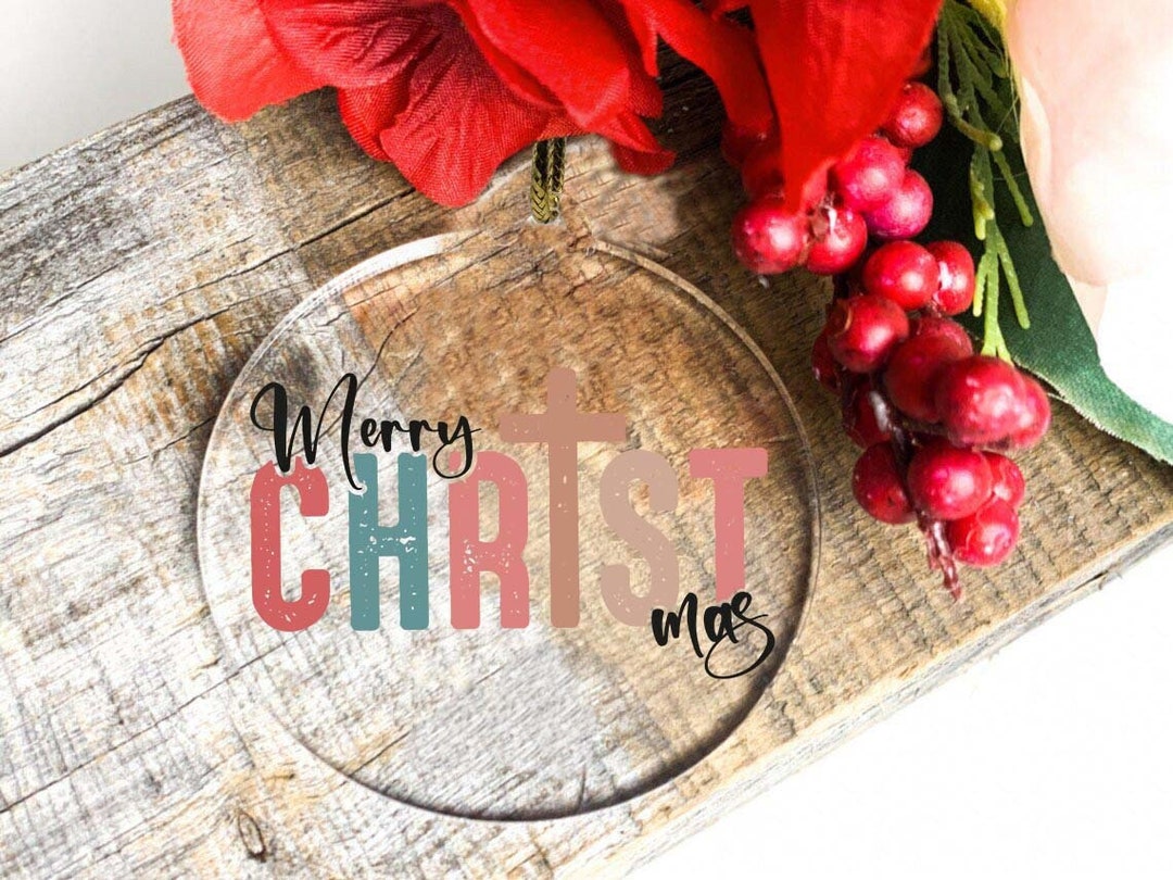 Christian Christmas Cross Ornament,merry Christmas Retro Gift,church ...