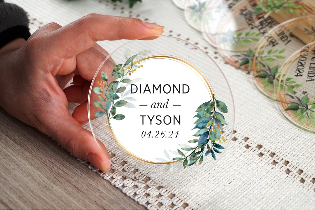 Personalized Acrylic Coasters,custom Wedding Favors in Bulk,gifts for ...