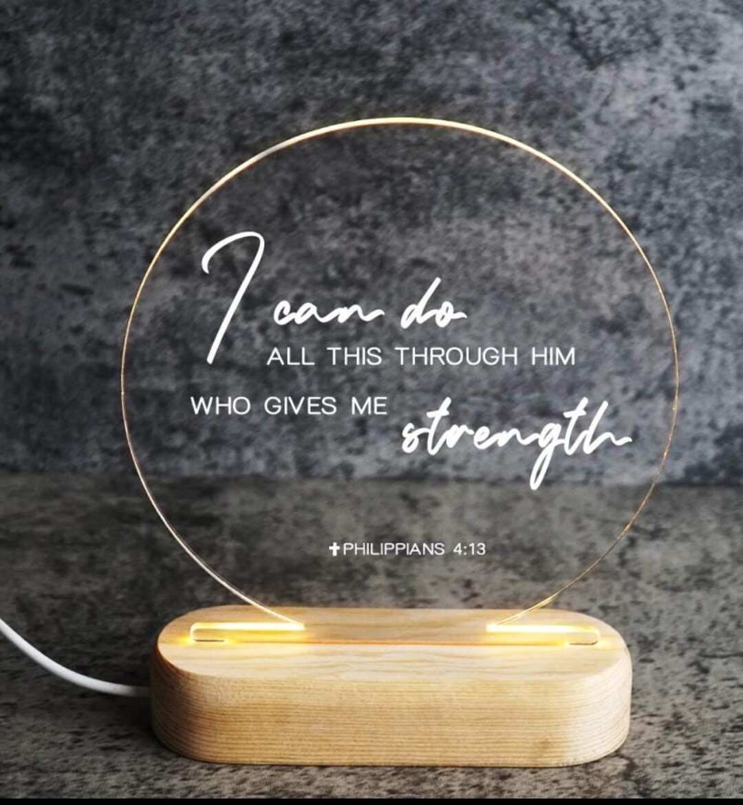 Bible Verse LED Light,favorite Bible Verse Gift,christian Home Decor ...