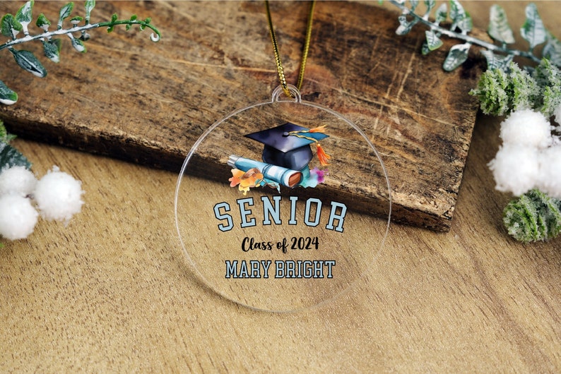 Senior Acrylic Ornament 2026, Personalized Graduation Ornament, Gifts ...