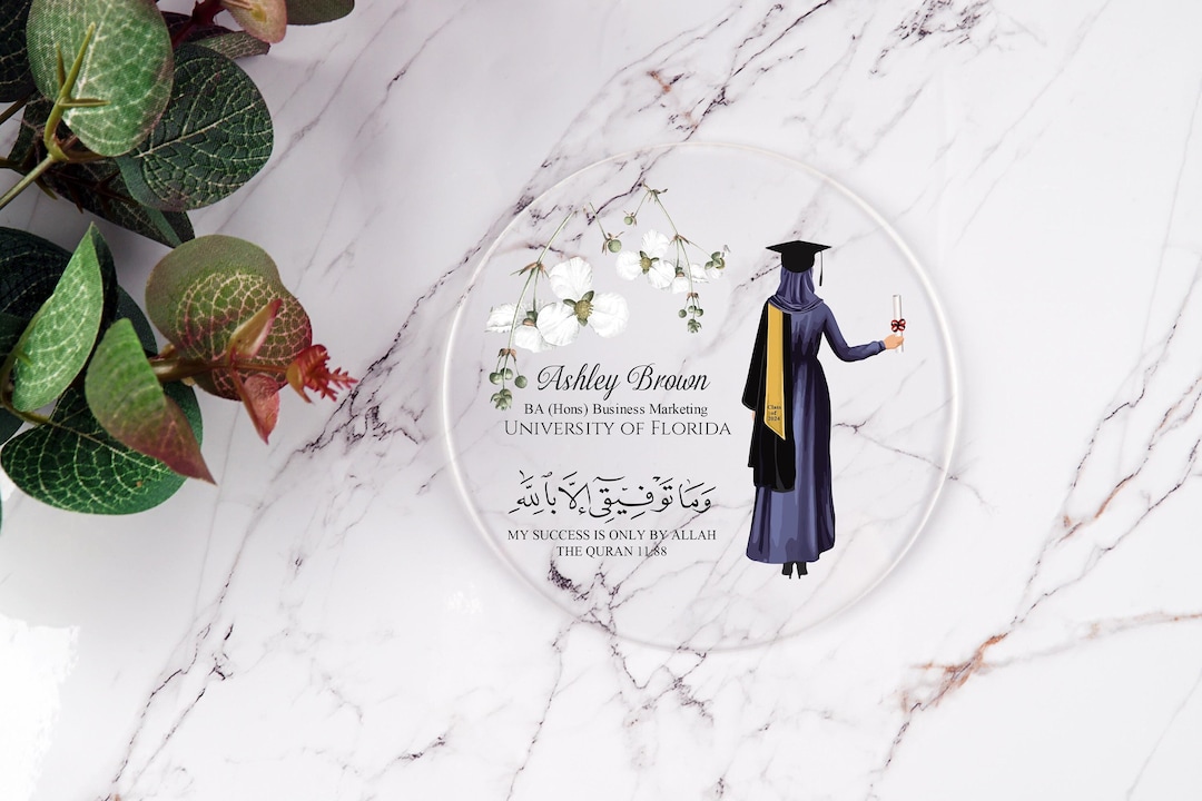 Custom Muslim Graduation Coaster,personalized Graduation Gift,grad ...