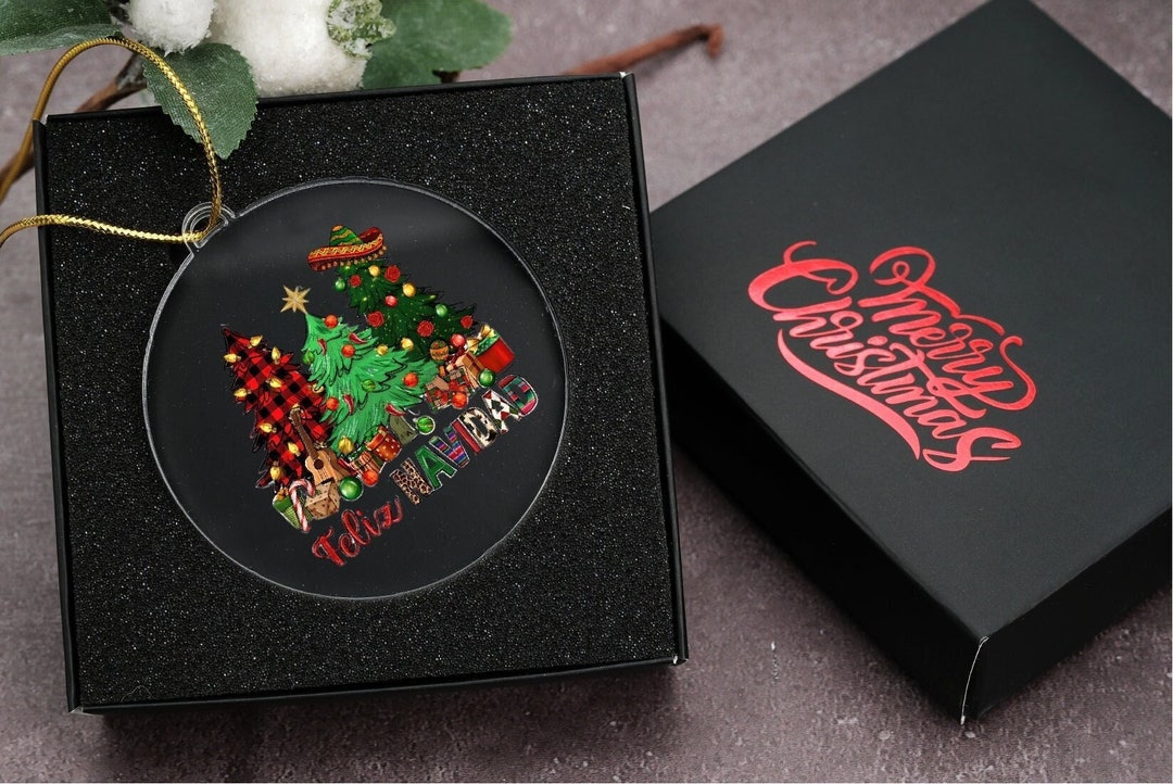 Feliz Navidad Ornament,spanish Christmas Gift,christmas Lights Keepsake ...