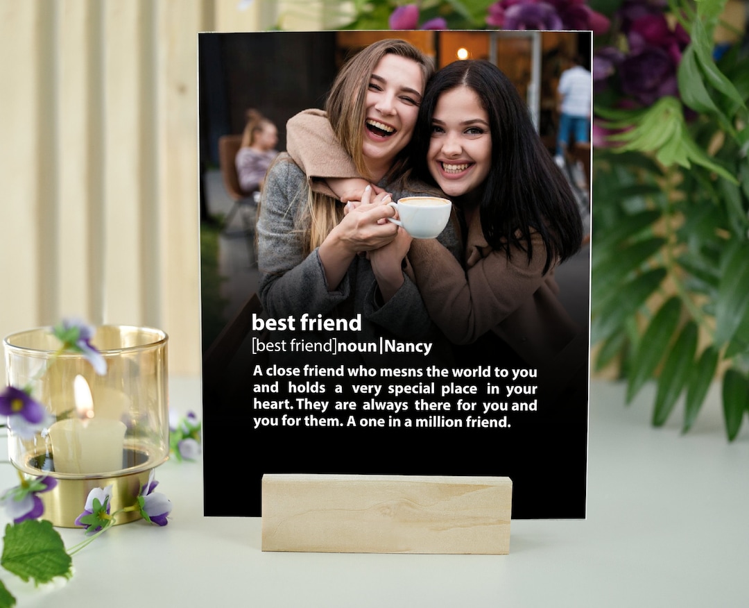 Best Friend Gift,custom Friendship Keepsake,personalised Photo Plaque ...