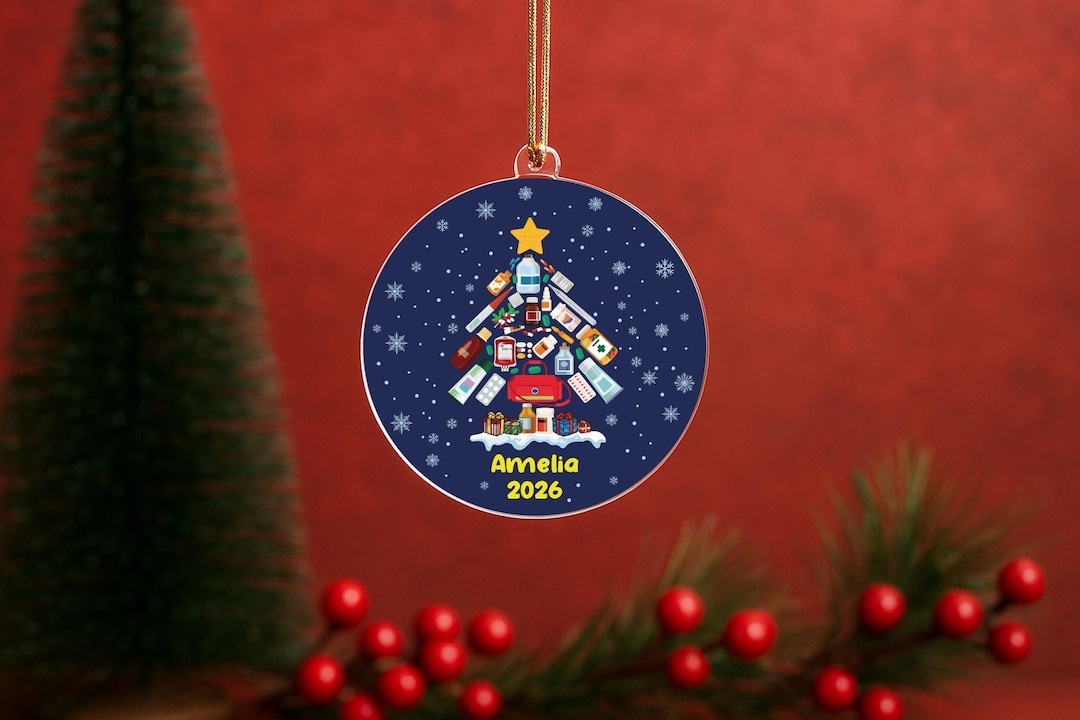 Personalized Pharmacist Christmas Ornament, 2026 Acrylic Keepsake for ...