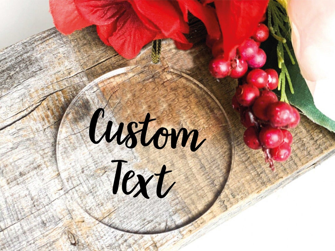 Custom Text Acrylic Ornament,personalized Photo Acrylic Ornament ...