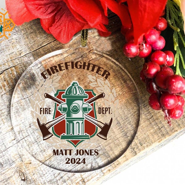Firefighter Ornament - Etsy