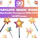 Fabulous Magic Wand PNG SVG Clipart Bundle, Wizard Svg, Magic Svg ...