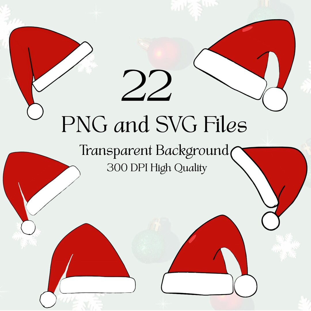 Santa Hat Svg, Santa Claus Hat Svg File, Santa Hat Cricut, Santa Hat ...