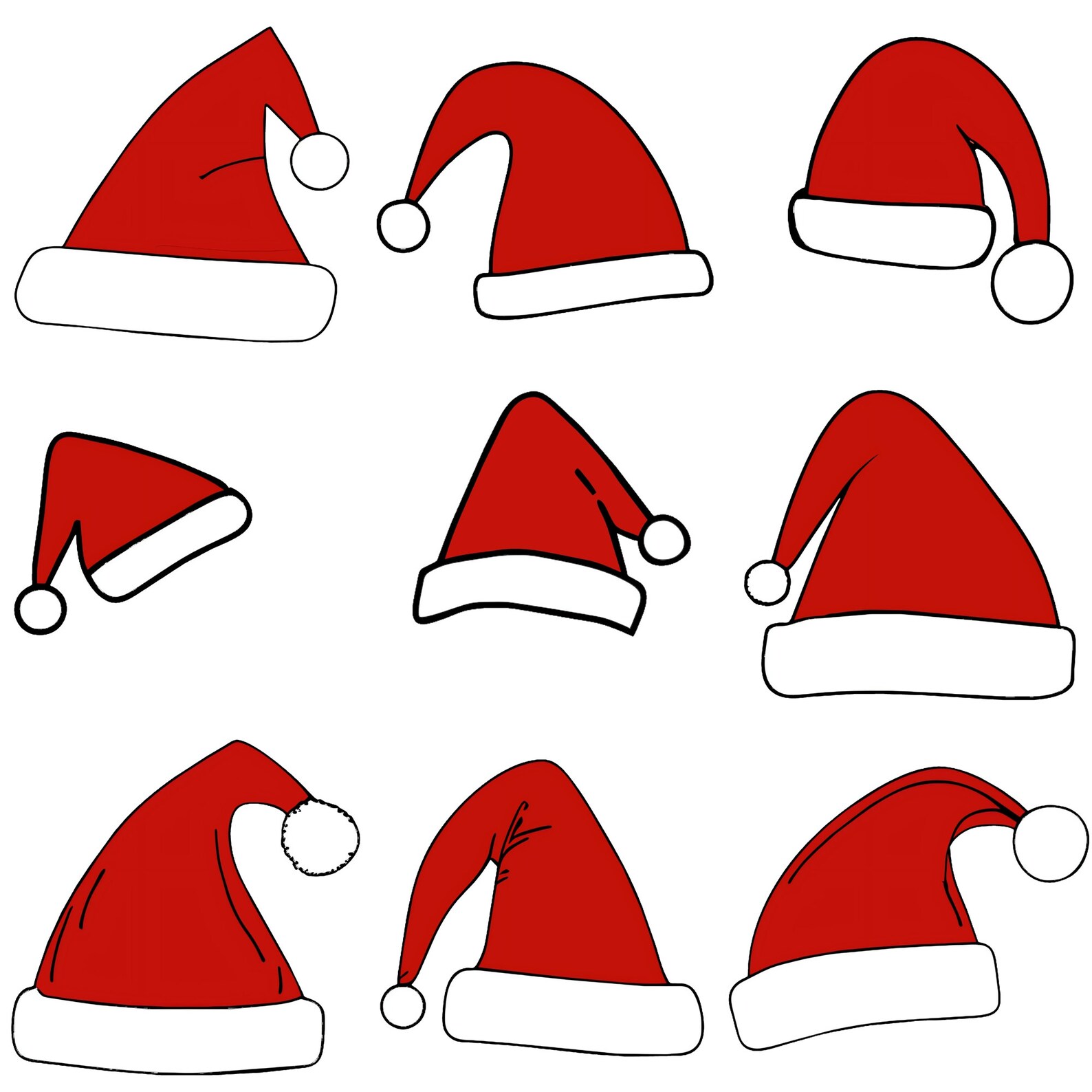 Santa Hat Svg, Santa Claus Hat Svg File, Santa Hat Cricut, Santa Hat ...