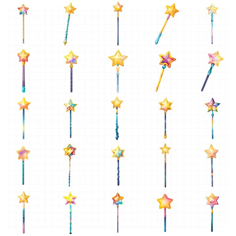 Fabulous Magic Wand PNG SVG Clipart Bundle, Wizard Svg, Magic Svg ...