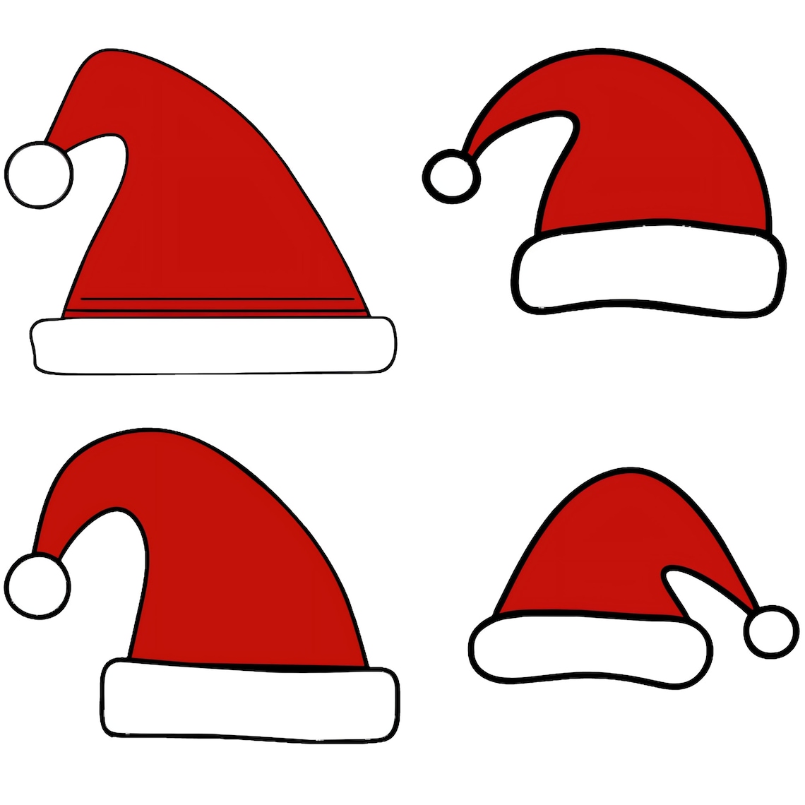 Santa Hat Svg, Santa Claus Hat Svg File, Santa Hat Cricut, Santa Hat ...