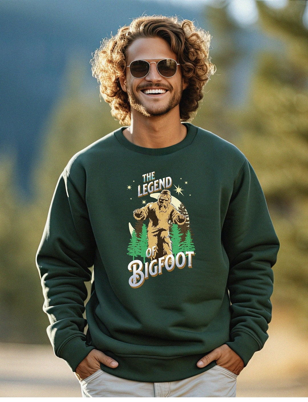 The Legend of Bigfoot Sweatshirt, Outdoor Hiking Sweatshirt, Funny ...
