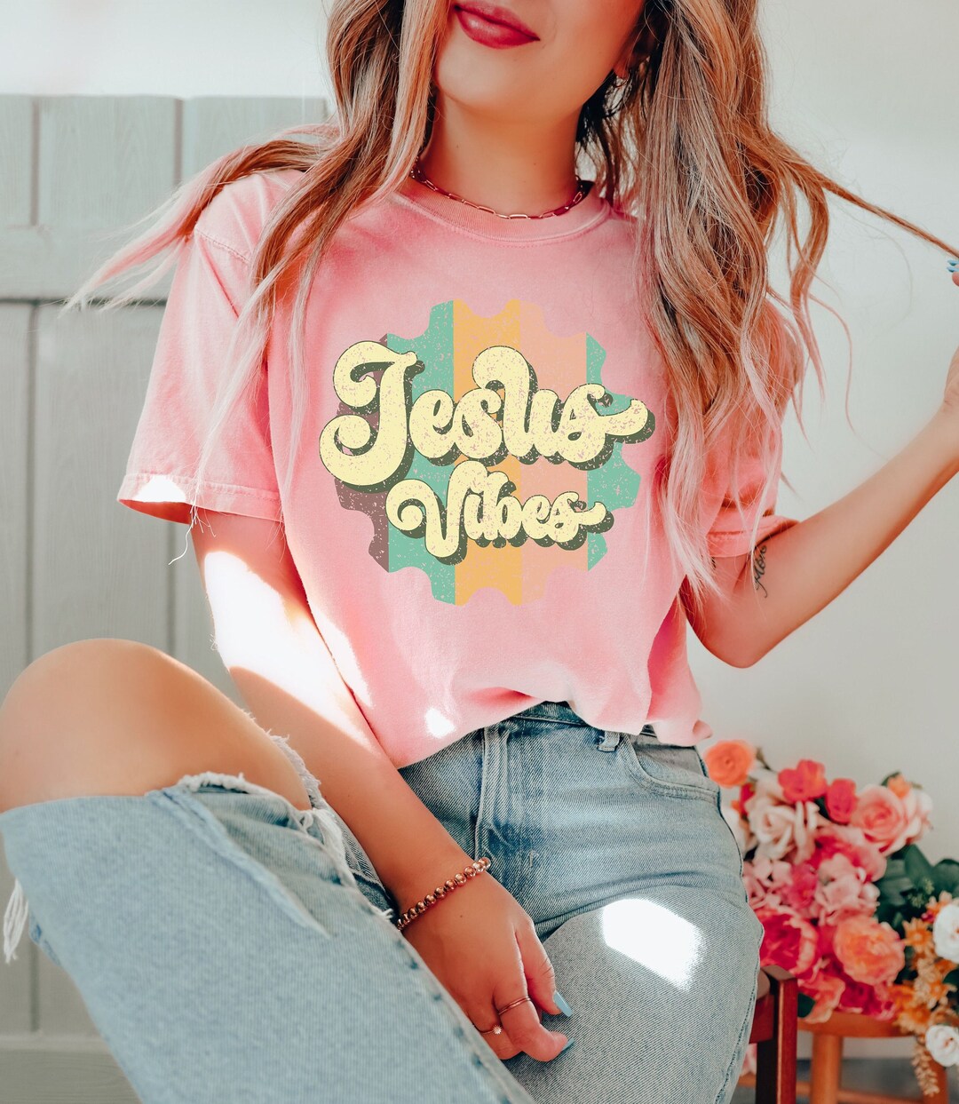 Jesus Vibes Shirt, Christian Jesus Shirt, Retro Jesus Shirt, Vintage ...