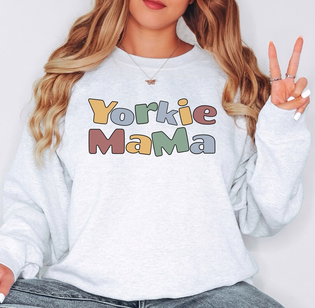 Yorkie Mama Shirt, Bold Text Yorkie Mama Shirt, Yorkie Owner Gift ...