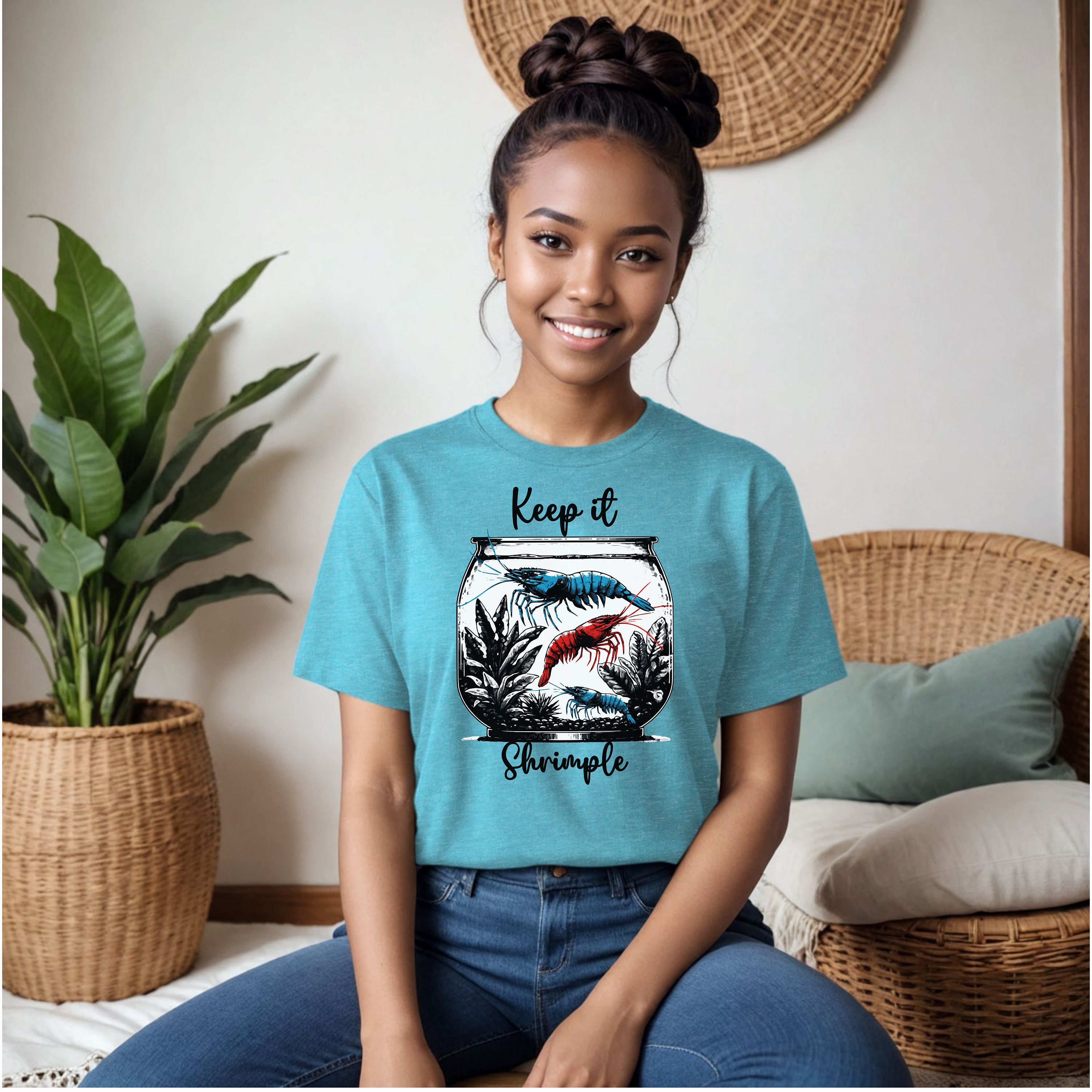 Keep It Shrimple Shirt, Pet Shrimp Shirt, Funny Shrimp Shirt, Neocaridina Shrimp Shirt, Shrimp ...