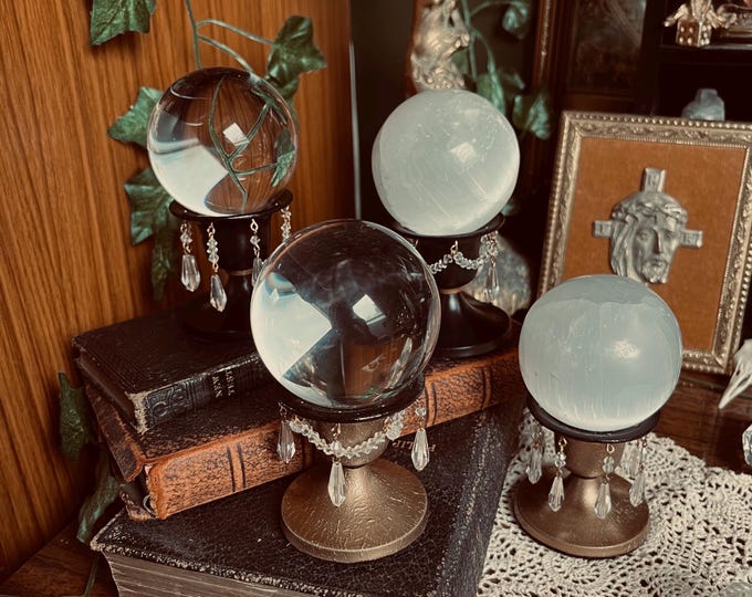 Crystal Ball & Decorative Stand - Etsy