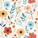 Flowers Digital Paper, Flowers Seamless Pattern, Floral Prints, Flowers ...