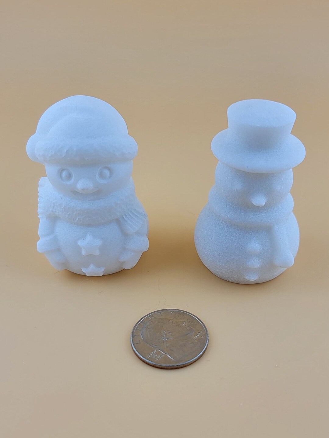 White Jade Snowmen - Etsy