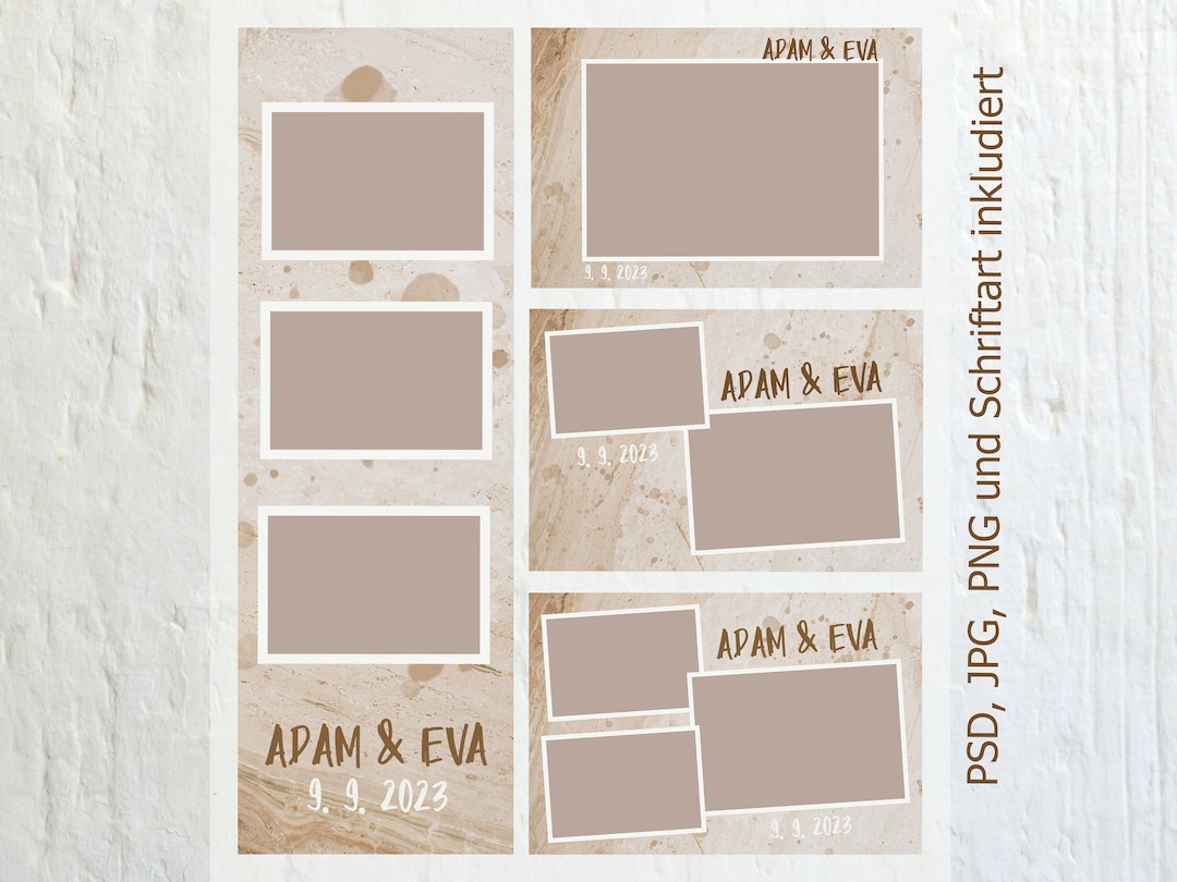 Photo Box Template 4 Different Layouts - Etsy